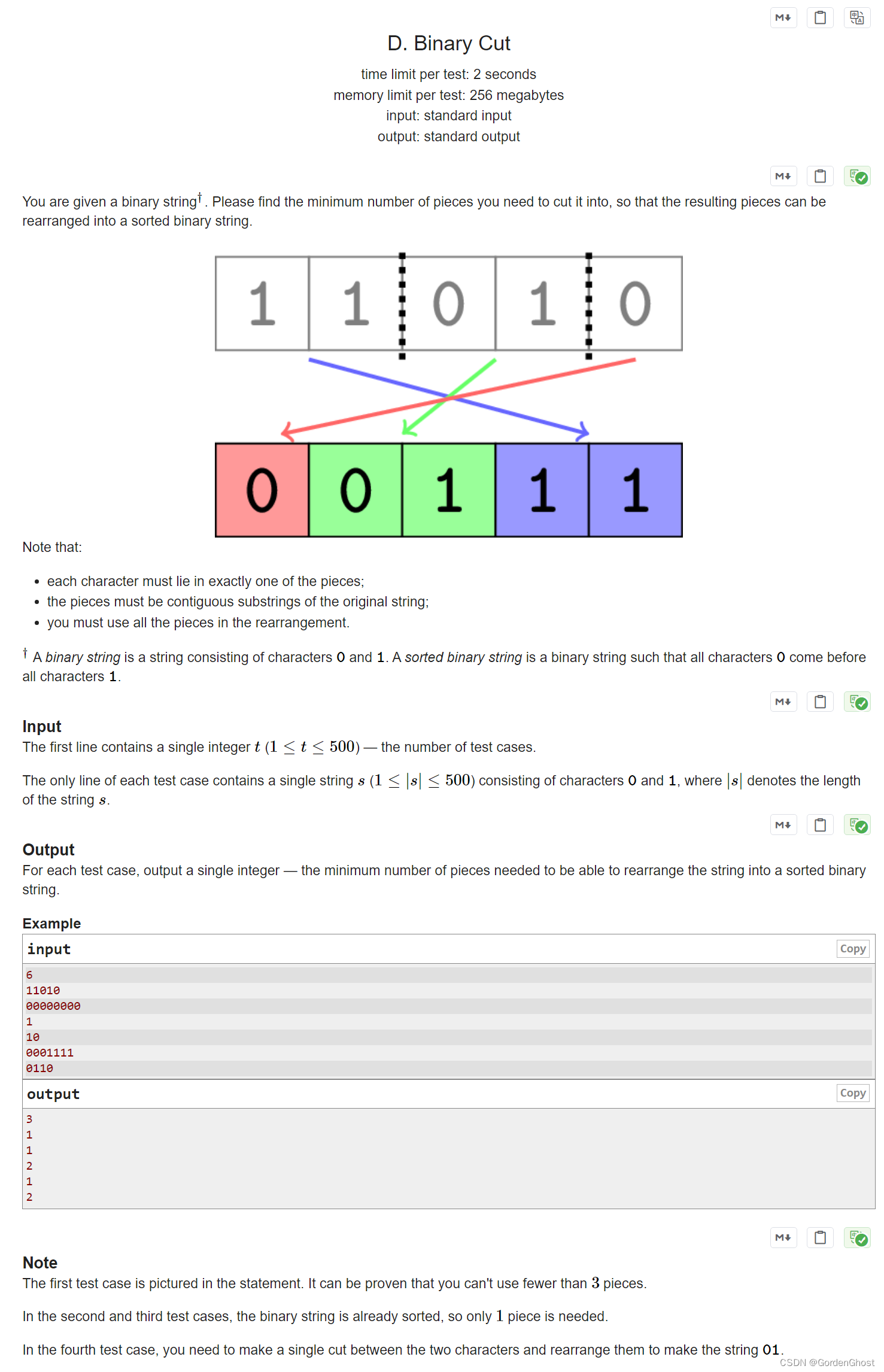 Binary Cut（Round 944）-CSDN博客