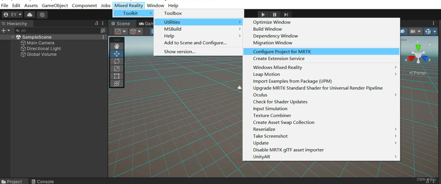 Hololens--Unity项目配置_at least one interaction profile must be added-CSDN博客