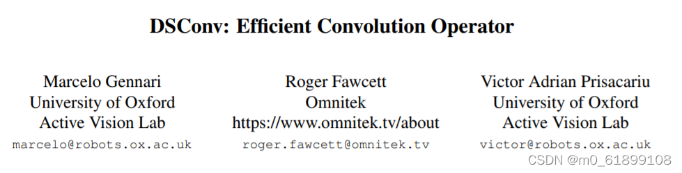 【论文笔记】DSConv: Efficient Convolution Operator_dsconv的工作原理和过程-CSDN博客