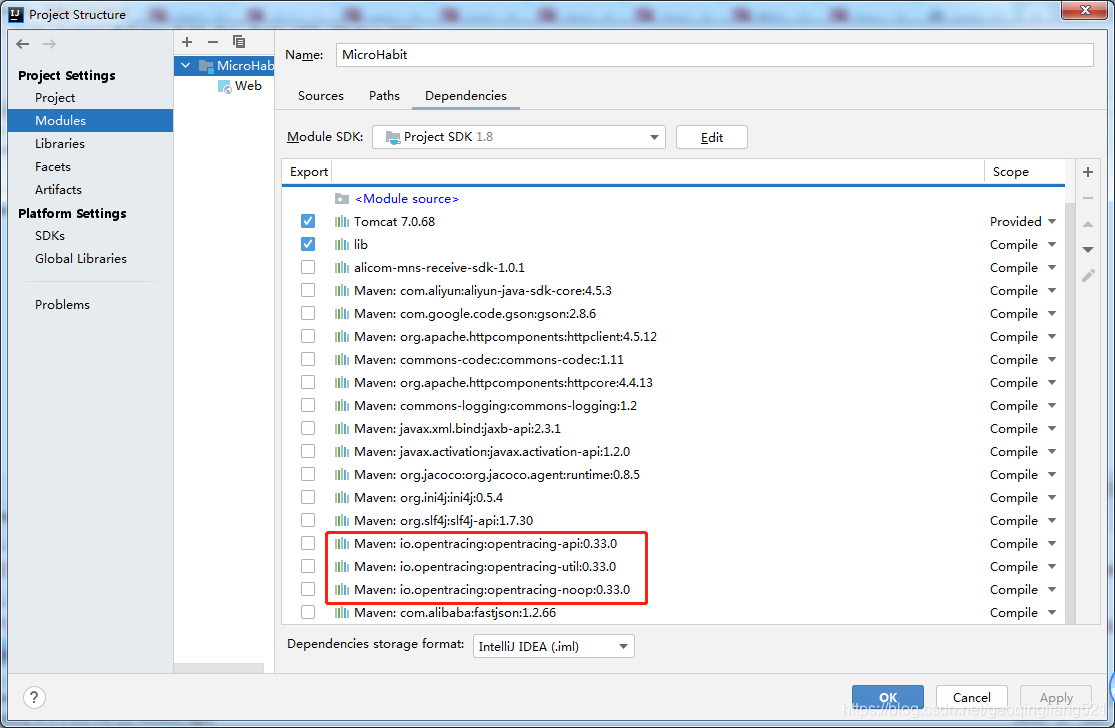 java.lang.ClassNotFoundException: io.opentracing.util.GlobalTracer_caused by: java.lang ...