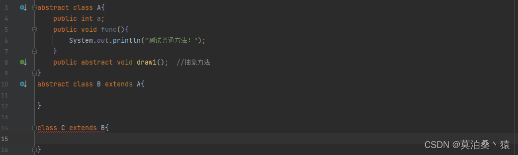 【JAVA语言成长之路 —— 抽象类】_java定义抽象方法public void draw-CSDN博客