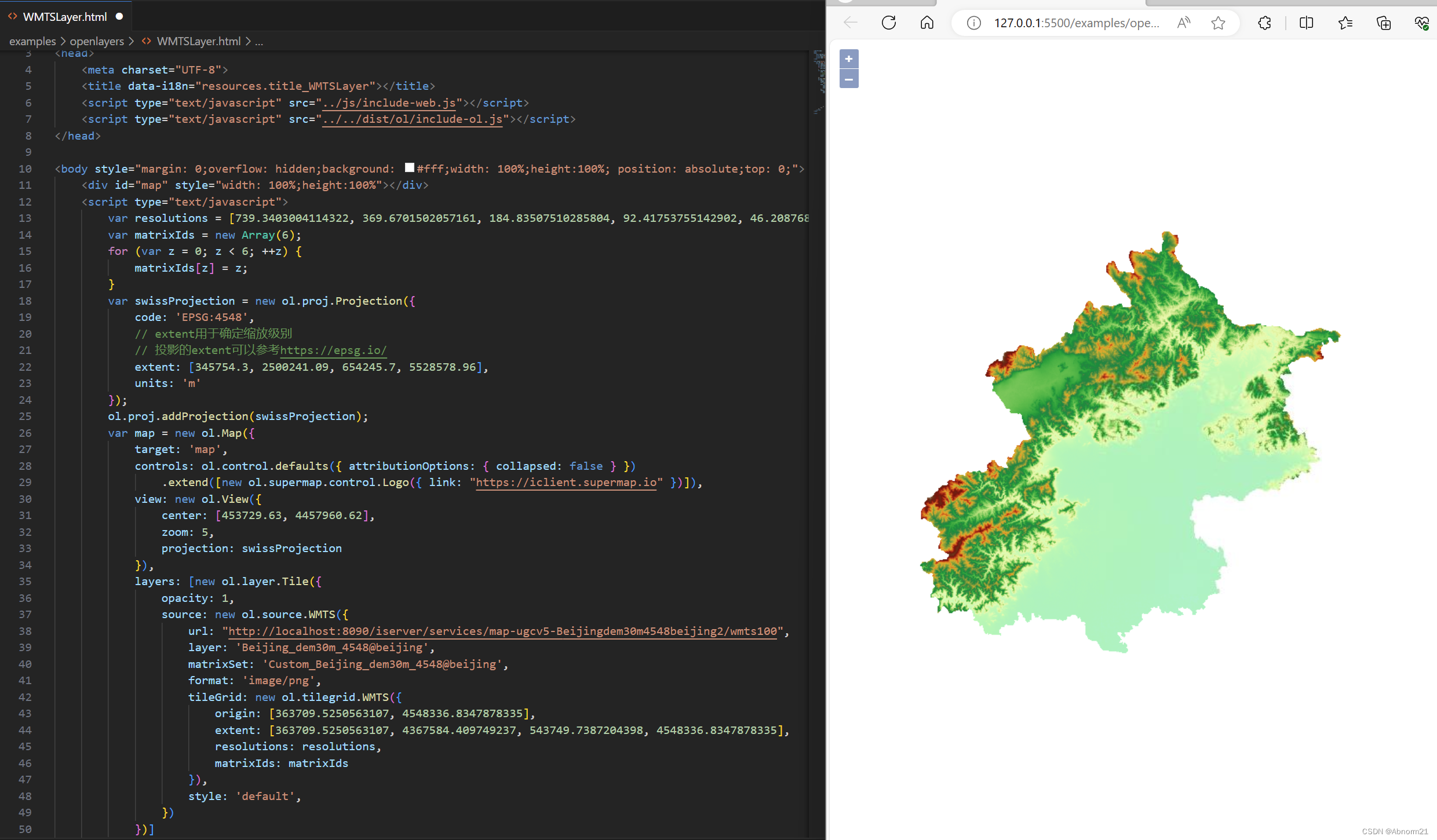 SuperMap iClient for OpenLayers如何加载地方坐标系的WMTS服务_openlayers加载wmts的矩阵集是根据什么设定的-CSDN博客