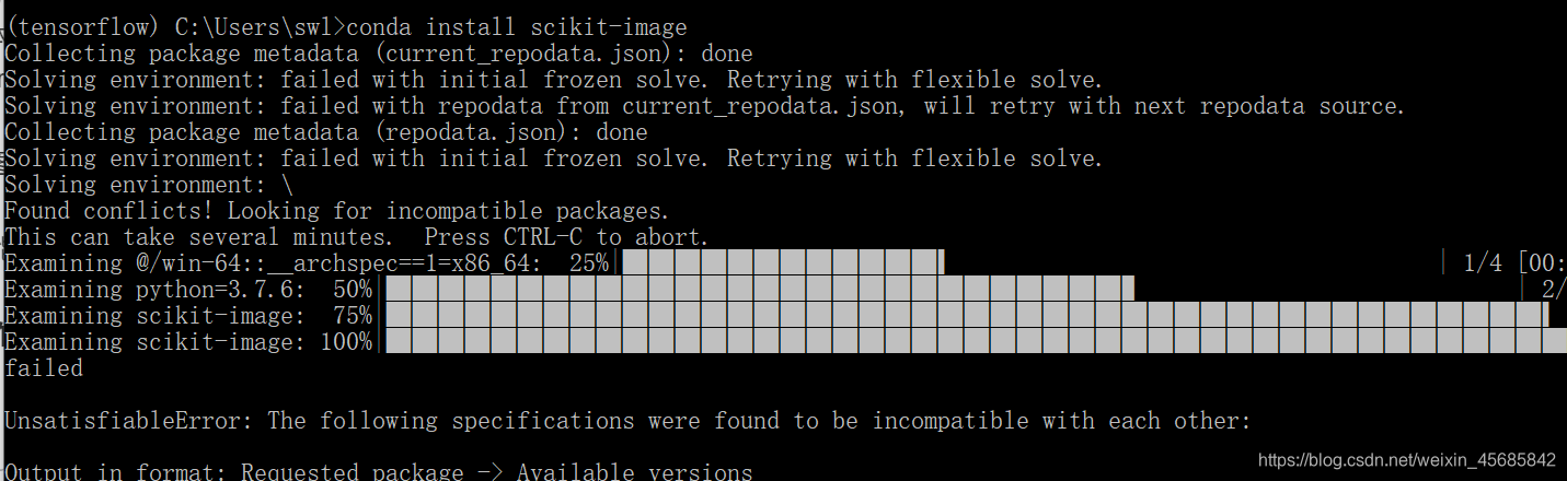 tensorflow框架下的Skimage安装_tensorflow下载skimage-CSDN博客