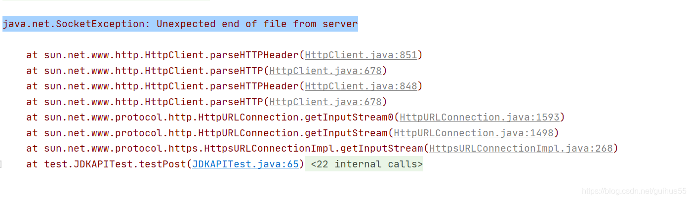 Java使用URL_API时出现：java.net.SocketException: Unexpected end of file from server_unexpected end of ...