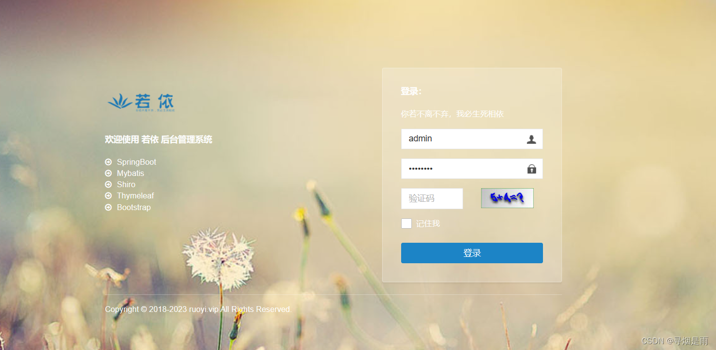 ruo-yi若依框架搭建全流程_rouyi框架的搭建-CSDN博客