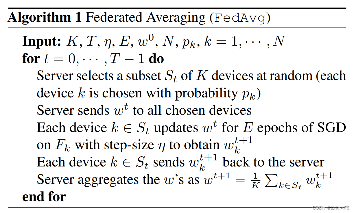 FedAvg--联邦学习最基础算法_fedavg公式-CSDN博客