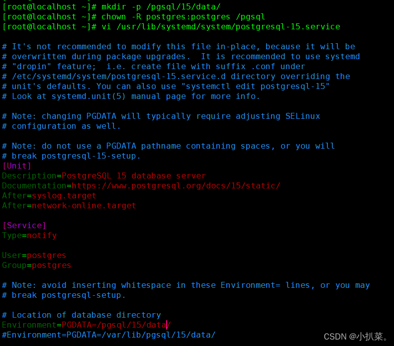 Centos9 安装PostgreSQL以及修改默认数据存储目录_centos stream 9 postgresql-CSDN博客