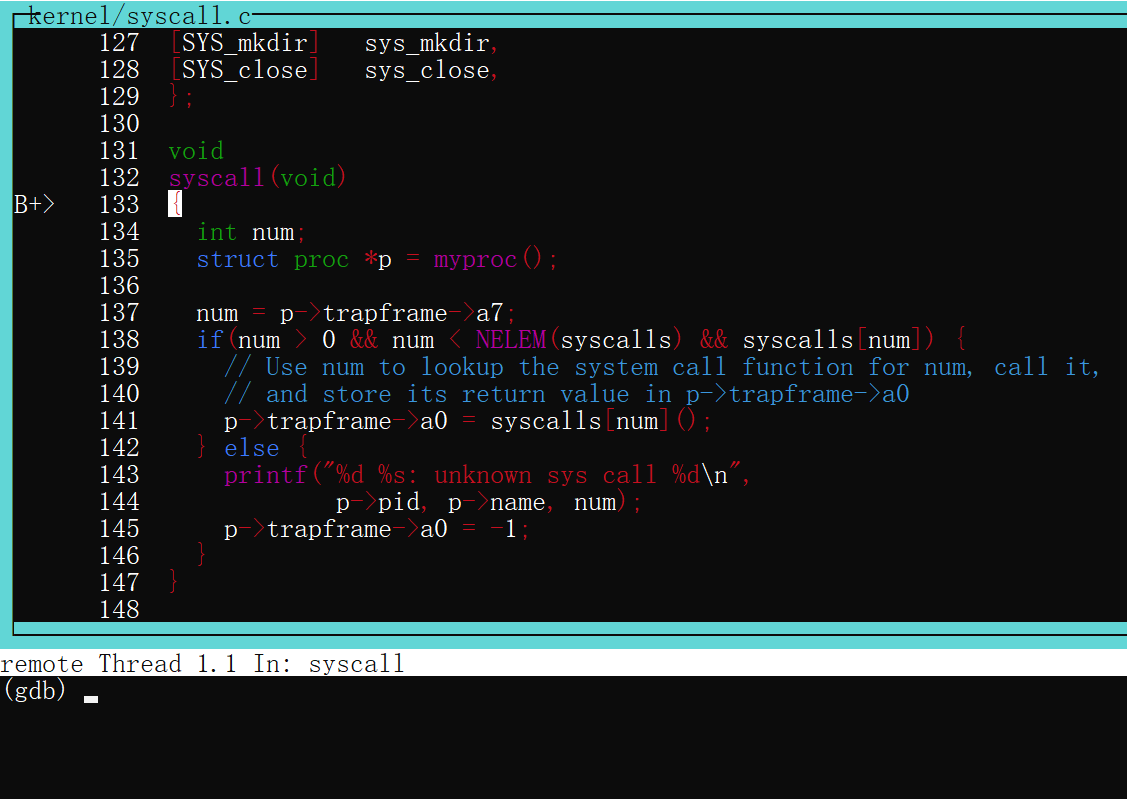 MIB 6.S081 System calls（1）using gdb_looking at the backtrace output, which function ca-CSDN博客