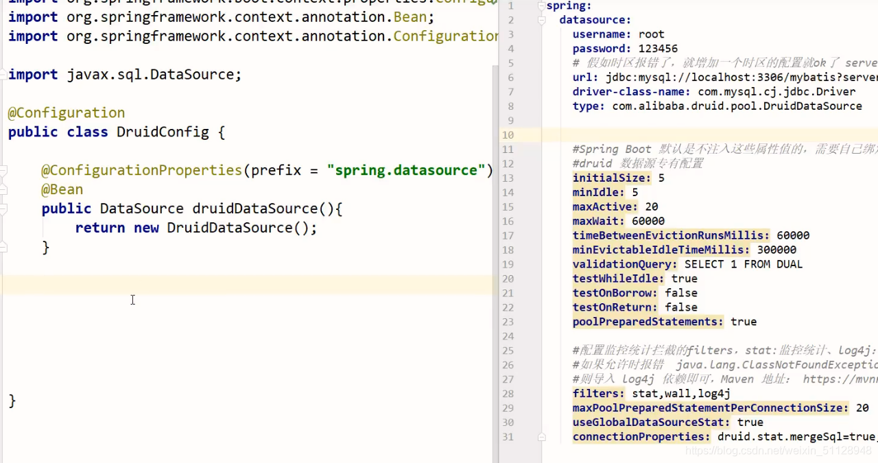 SpringBoot引入Druid数据源_springboot2.7 druid-CSDN博客