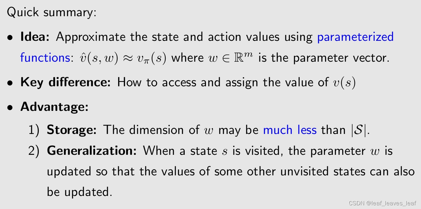 【强化学习的数学原理-赵世钰】课程笔记（八）值函数近似（value function approximation）-CSDN博客