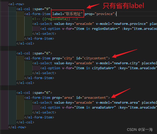 将form表单中的省市区的3个el Select下拉框的样式调成统一的间隔距离和长度，vue3项目iot ＞供应商管理form 表单输入框和下拉框设置长度一样 Csdn博客