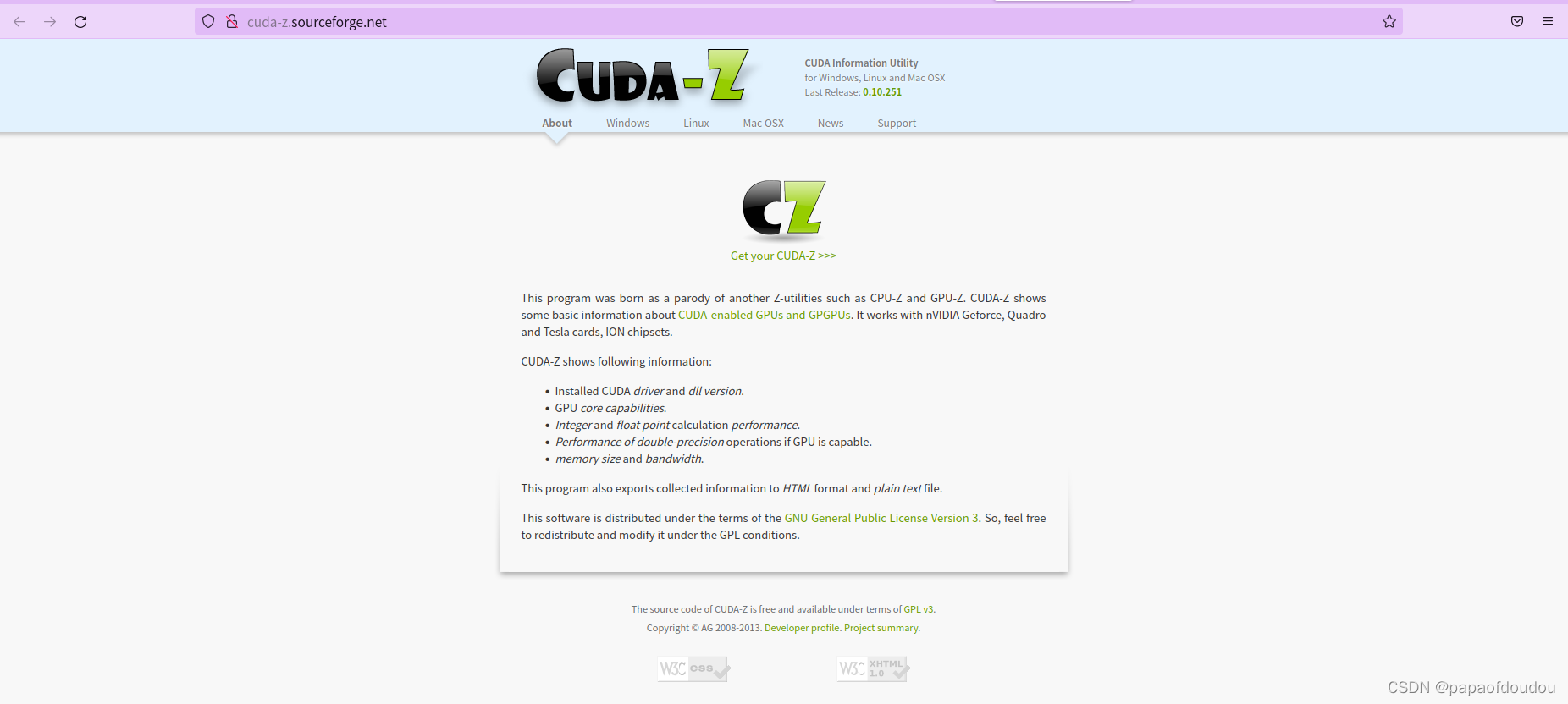 cuda-z/gpu-z/cpu-z工具分析GPU显卡和CPU算力信息-CSDN博客