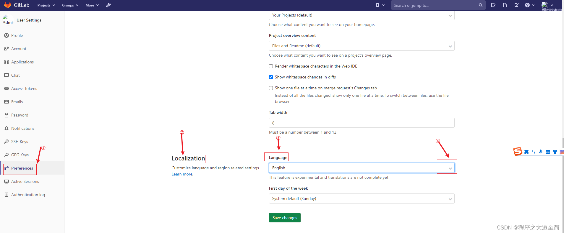 gitlab 设置中文 在“Localization”中找不到问题_gitlab中没找到localization-CSDN博客