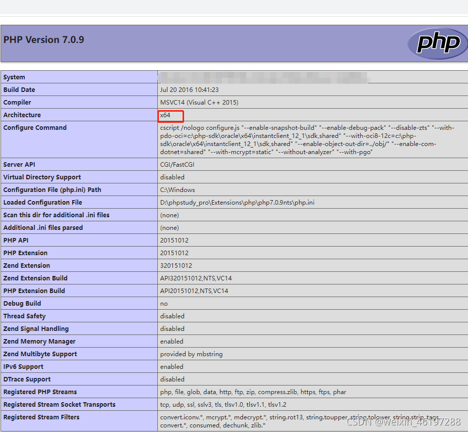 PHP7 运行出现php_pdo_oci.dll不是有效的Win32程序_php 调用dll不是32位程序-CSDN博客