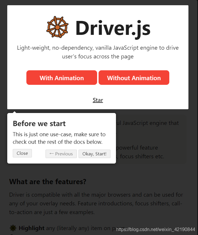 页面引导功能，driver.js库的使用_driverjs driver.highlight没有显示按钮-CSDN博客