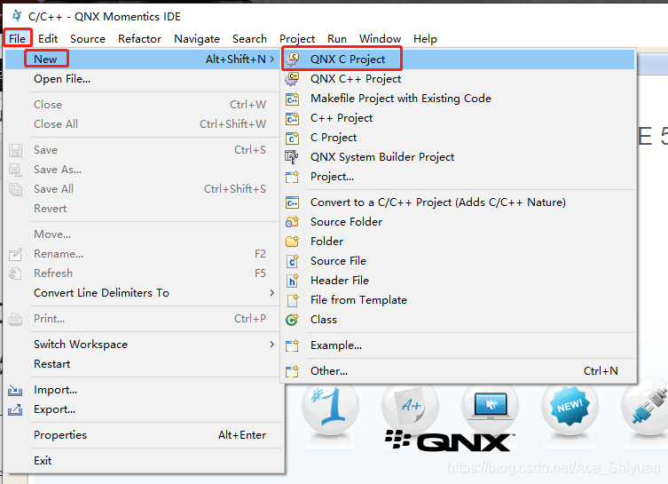 使用QNX Momentics IDE创建一个c工程-CSDN博客