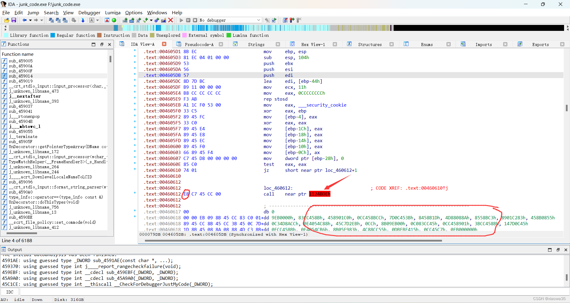 Moectf的junk_code_windows 逆向 junkcode-CSDN博客