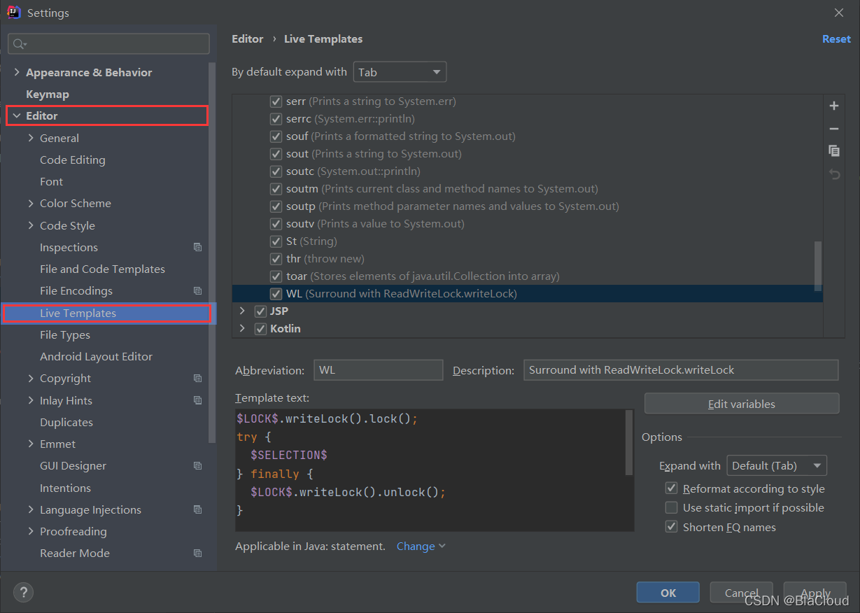 IDEA Live Template设置教程-CSDN博客