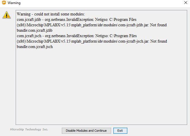 重装MPLABX之后IPE无法打开，提示无法安装一些条目 Warning - could not install some modules:_mplabx不能安装-CSDN博客