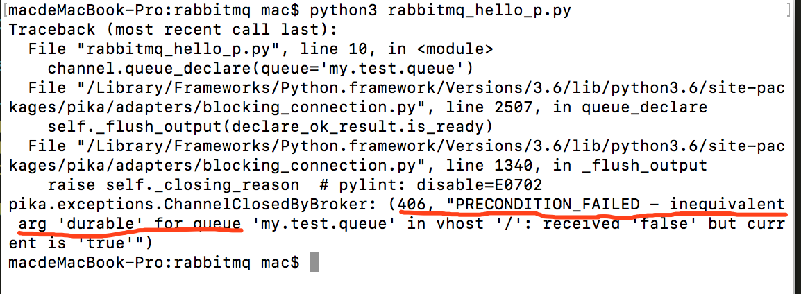 rabbitmq系列问题解决：406, “PRECONDITION_FAILED - inequivalent arg ‘durable‘_rabbitmq 406-CSDN博客