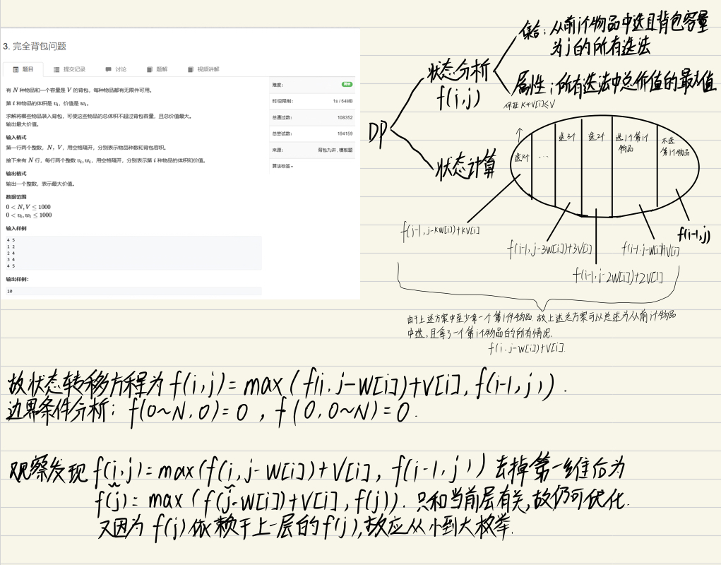 AcWing 3. 完全背包问题-CSDN博客