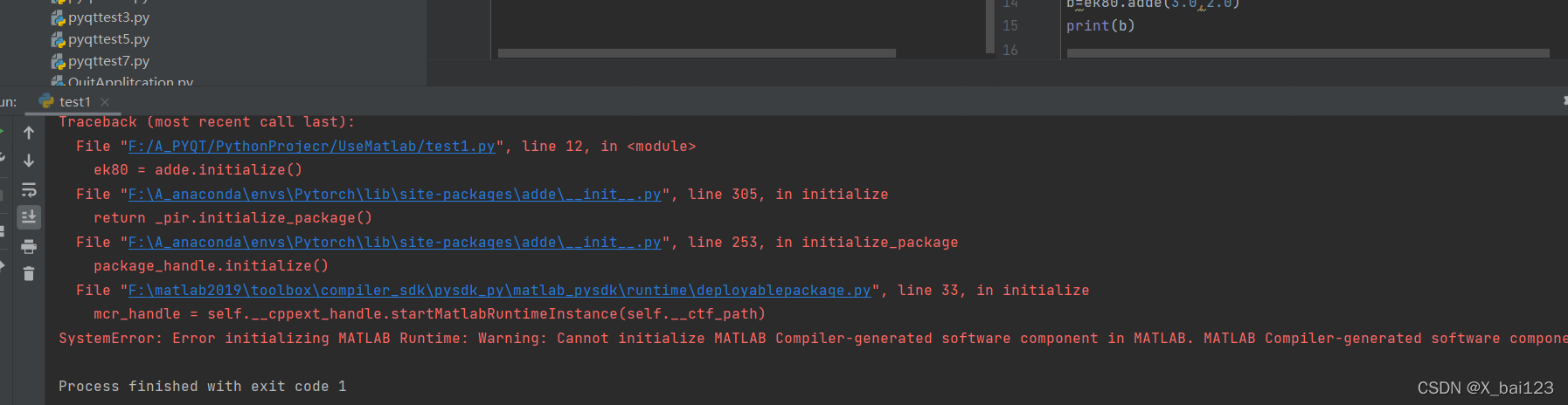 记一次错误的Python调用matlab测试。_error initializing matlab runtime: warning: cannot-CSDN博客