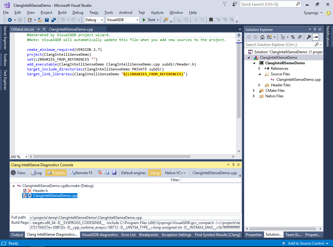 visual gdb Diagnosing IntelliSense problems for Advanced Projects-CSDN博客