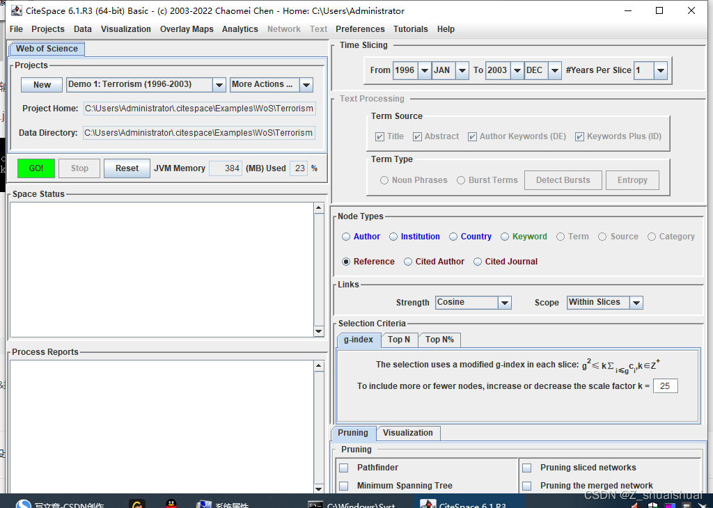 citespace一直提示JVM堆大小超出。Error occurred during initialization of VMInitial ...