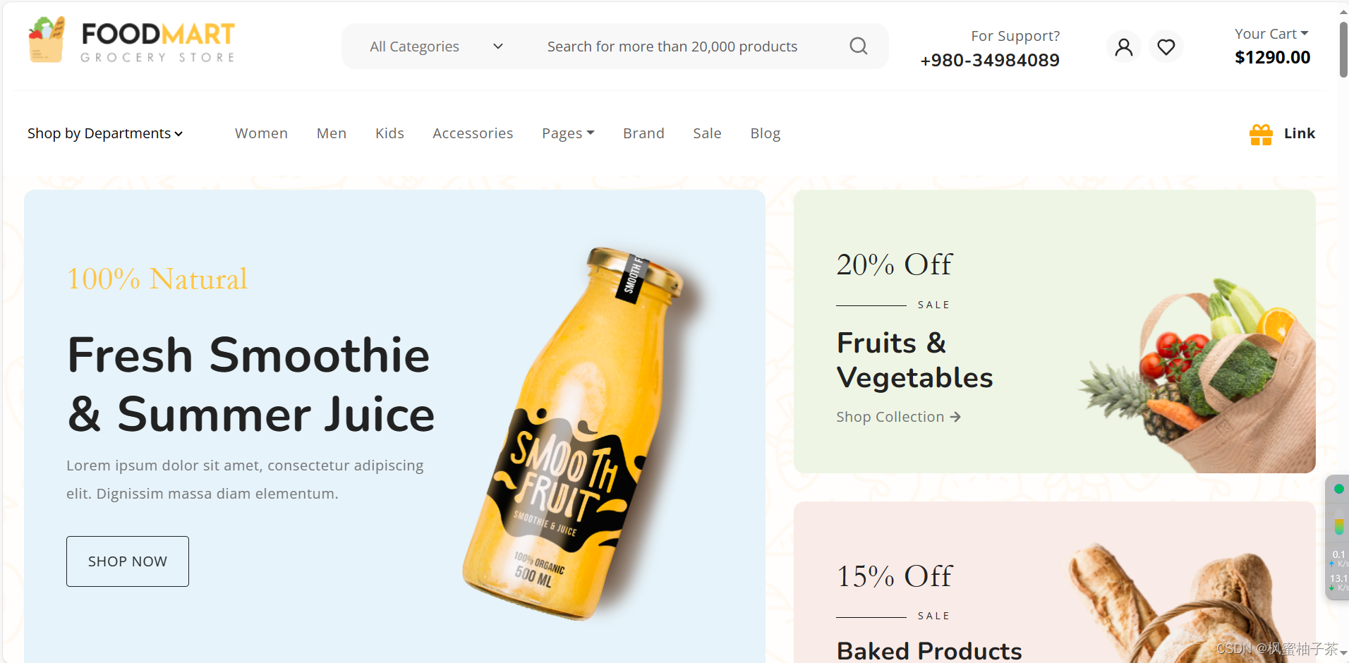 bootstrap5实现通用果蔬网站 FoodMart页面模板_bootstrap5 商城首页-CSDN博客