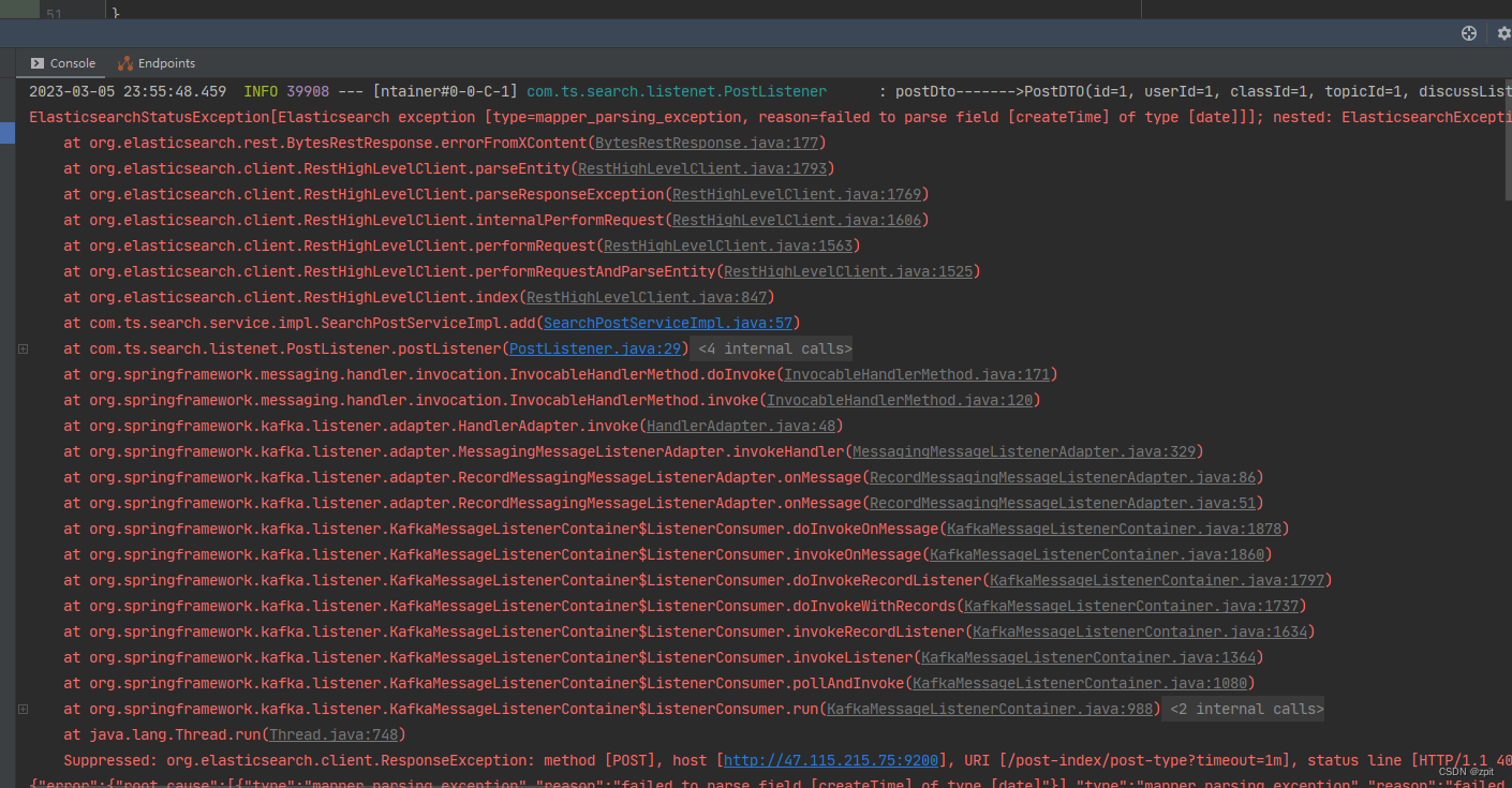 java 创建es文档时间Date类型格式化错误解决Elasticsearch exception [type=illegal_argument_exception, reason ...
