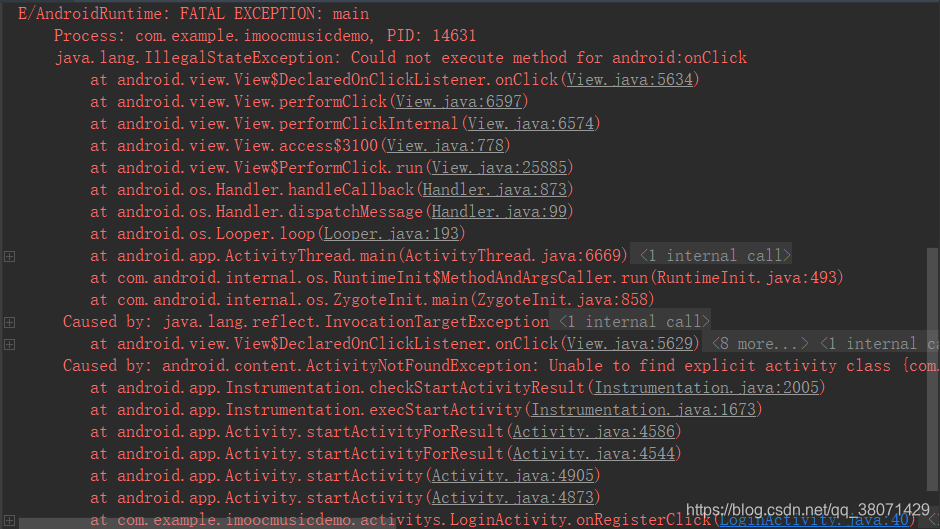 java.lang.IllegalStateException: Could not execute method for android:onClick-CSDN博客