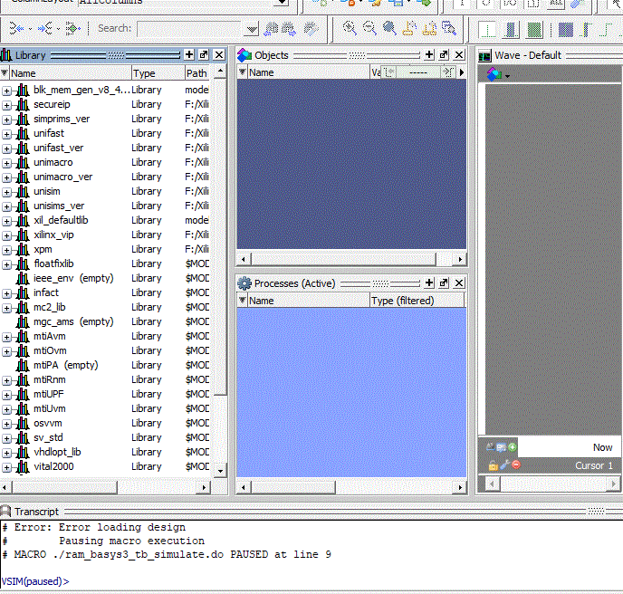 vivado：RAM IP核调用实例学习:调用Modelsim仿真时报错_[common 17-180] spawn failed: no error-CSDN博客