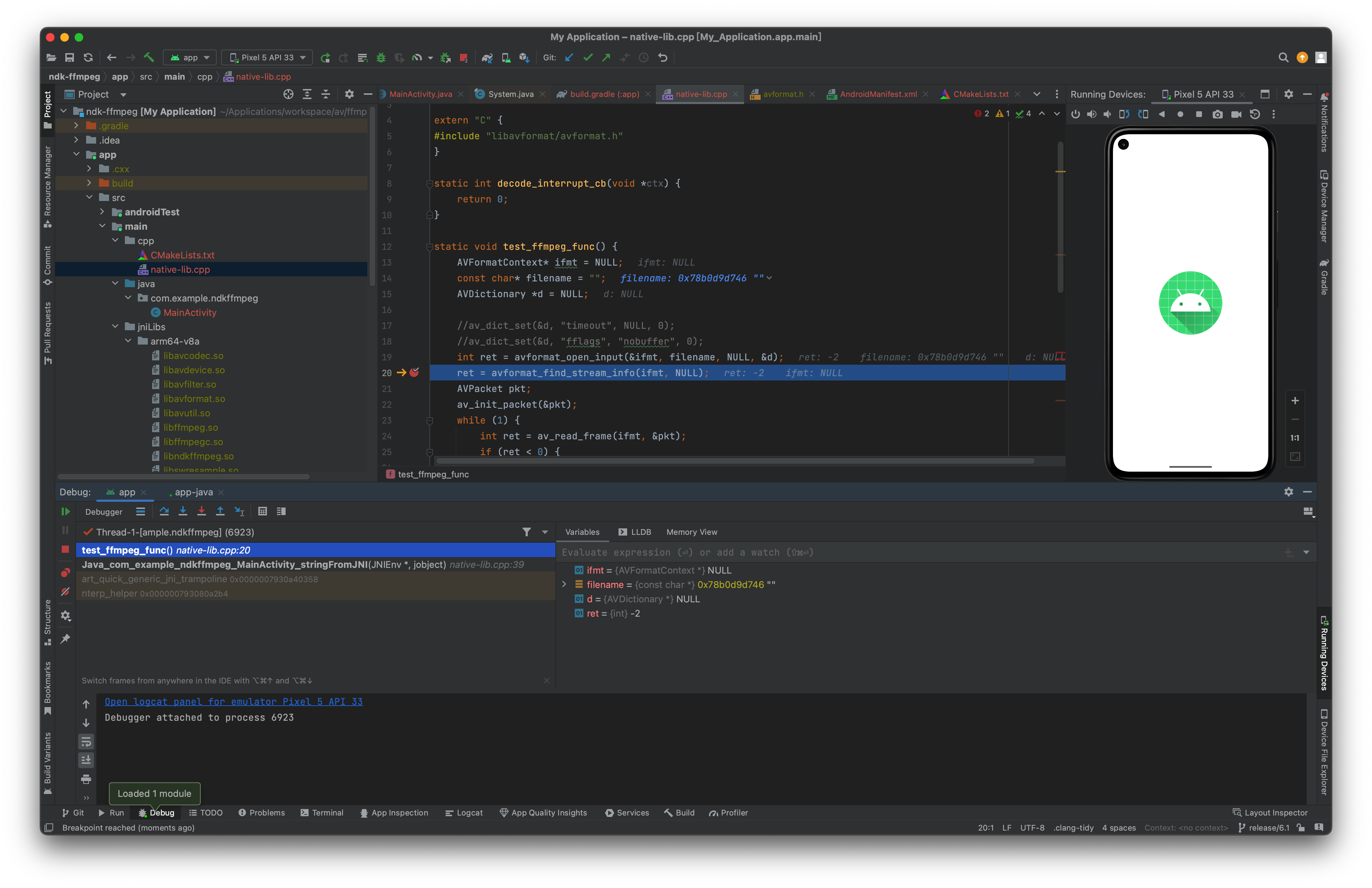 macOS上编译android的ffmpeg及ffmpeg.c_在mac 中把ffmpeg 编译成android平台的静态库,cpu架构为arm64-v8a-CSDN博客
