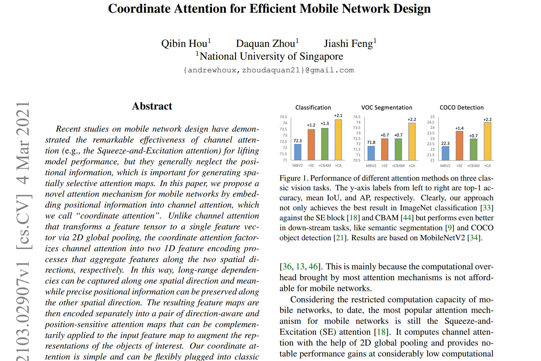 Coordinate Attention for Efficient Mobile Network Design(CVPR2021)-CSDN博客