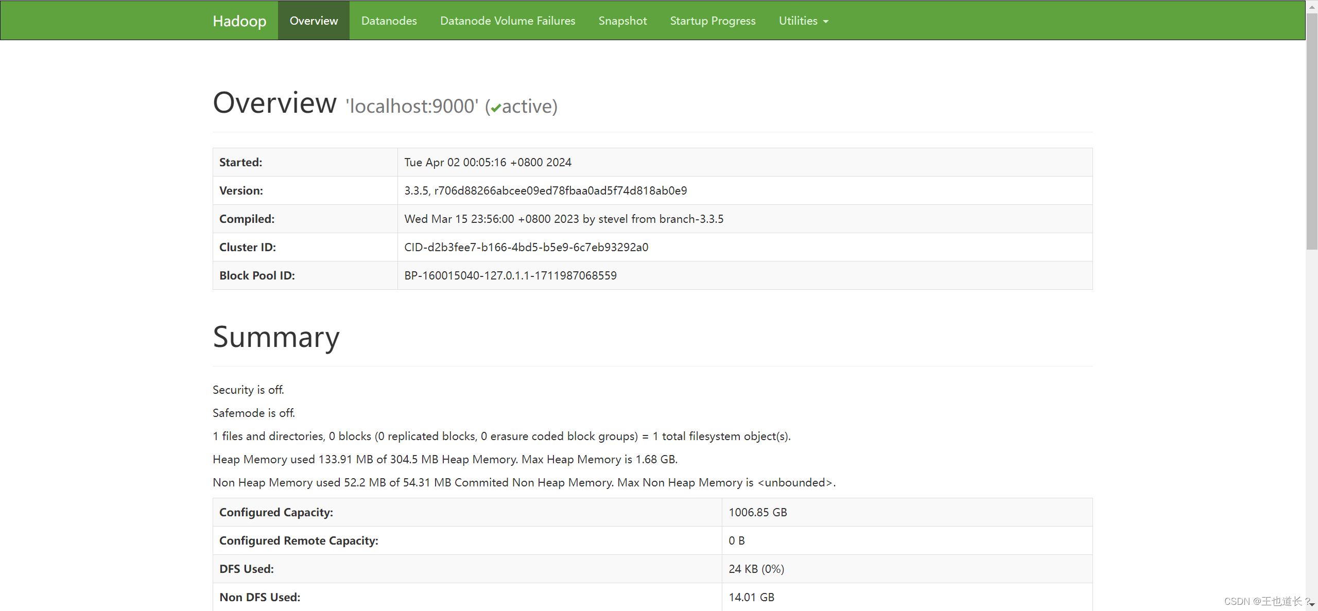WSL（ubuntu）下安装hadoop单节点_wsl hadoop-CSDN博客