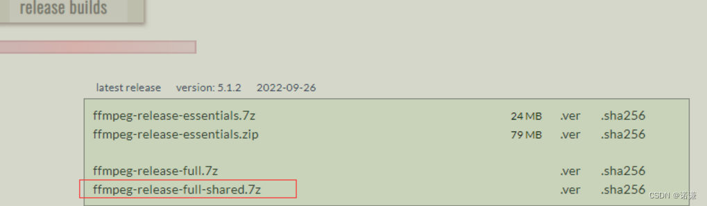 2.FFmpeg5.1下载和使用_ffmpeg-n5.1.2开发库-CSDN博客