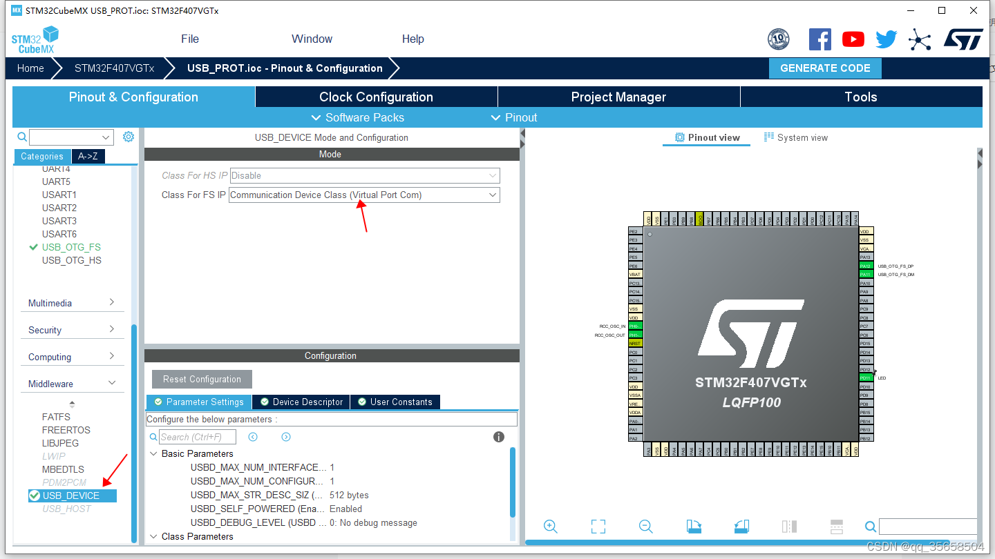 STM32F40 USB虚拟串口 HAL库_stm32f4 usb-CSDN博客
