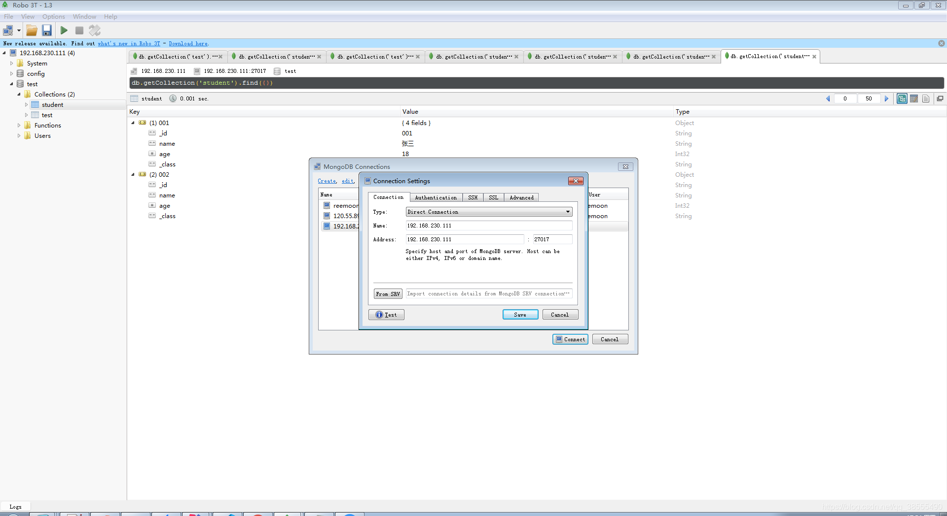 Springboot集成MongoDb_import org.springframework.data.mongodb.core.mongo-CSDN博客