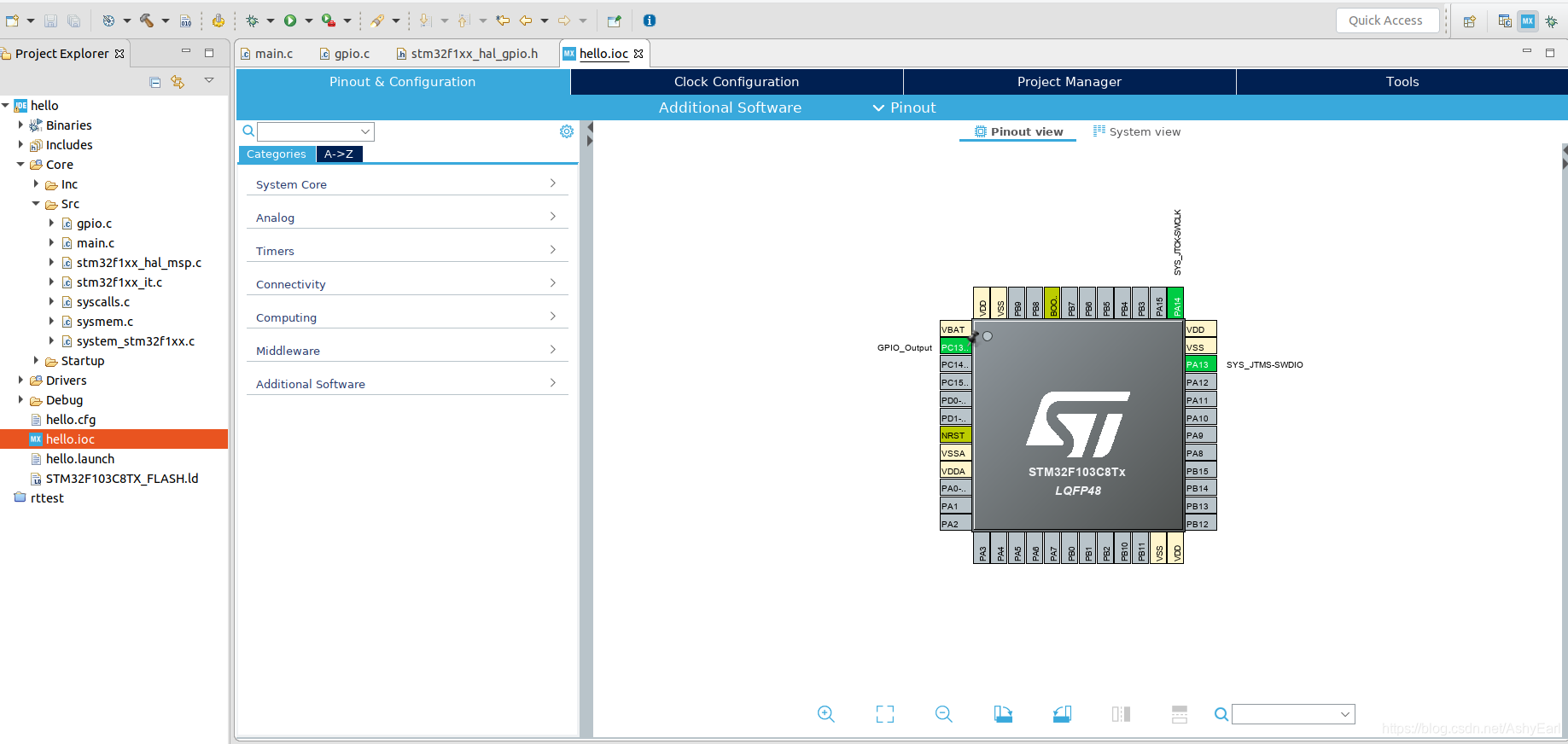 stm32 001 - hello world(附带可运行源码)_stm32cubeide helloworld-CSDN博客
