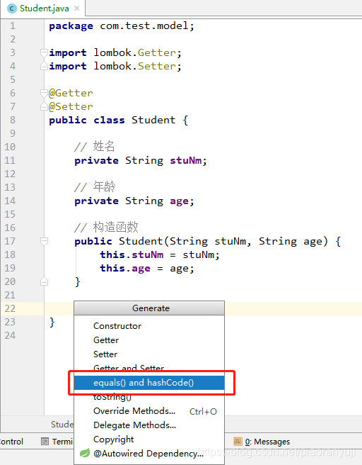 IDEA 快速为 Java Class 重写 equals() 和 hashCode() 方法_idea生成equals()方法时应该选择哪一个模板-CSDN博客