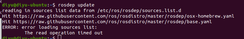 ubuntu20.04安装ROS Noetic rosdep update timed out（超时问题）_ubuntu20.04 the read operation timed out ...
