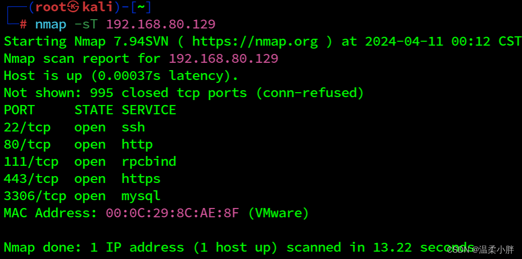 kail渗透工具之nmap的使用方法_nmap mysql-CSDN博客
