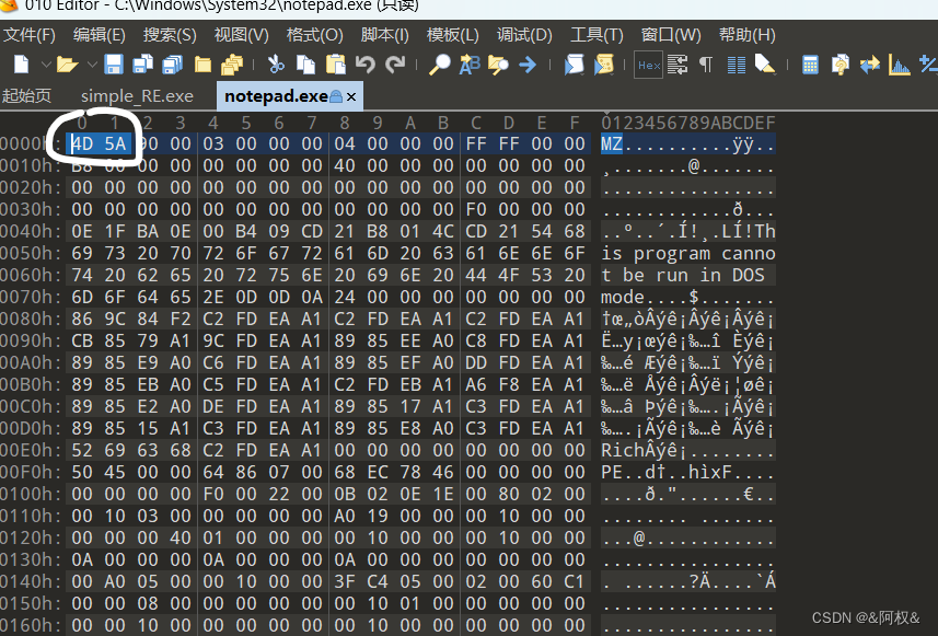 PE文件结构(详解)--一_mz文件头-CSDN博客