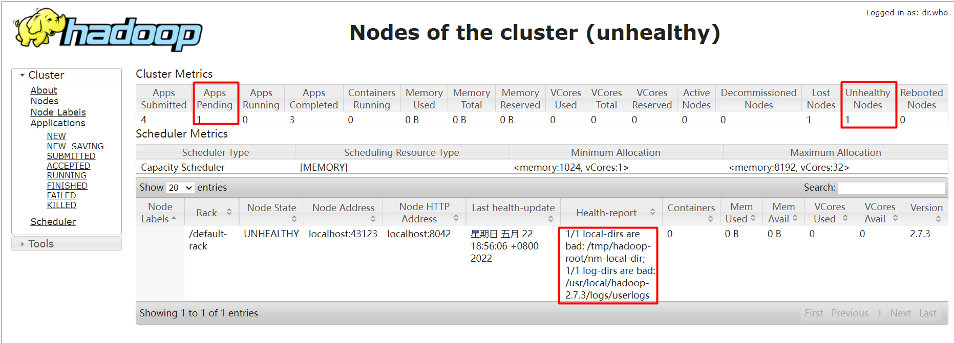 Spark应用提交后一直不运行：hadoop-yarn ACCEPTED: waiting for AM container to be allocated, launched and ...