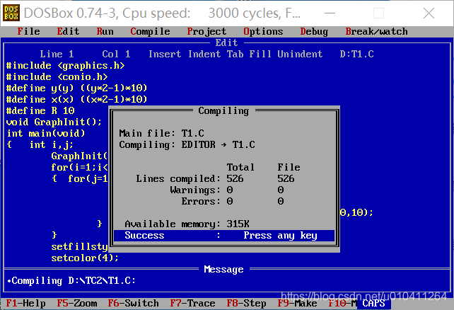 【C语言】TC2.0环境-带图形库-CSDN博客