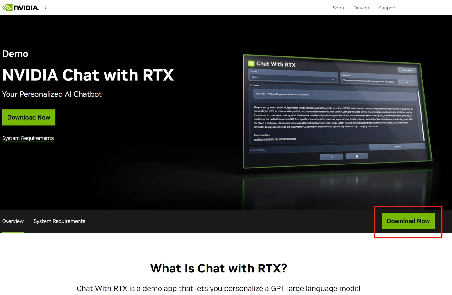 [技术杂谈]NVIDIA Chat With RTX安装使用教程-CSDN博客
