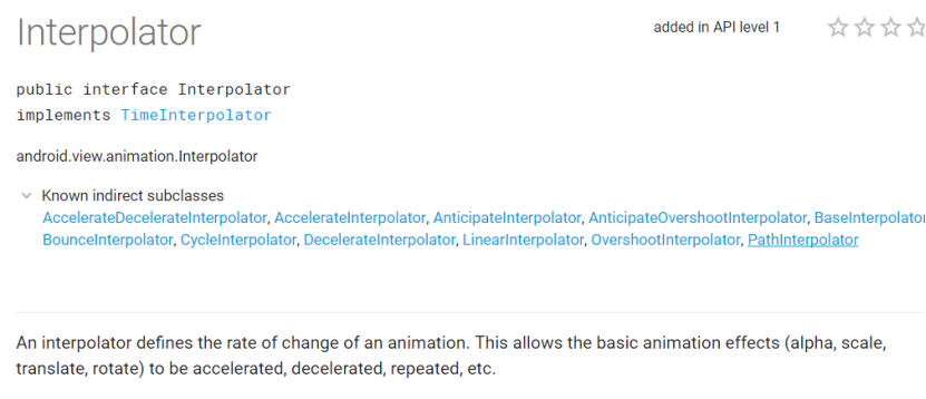 Android动画之插值器简介和系统默认插值器_objectanimator 默认插值器-CSDN博客