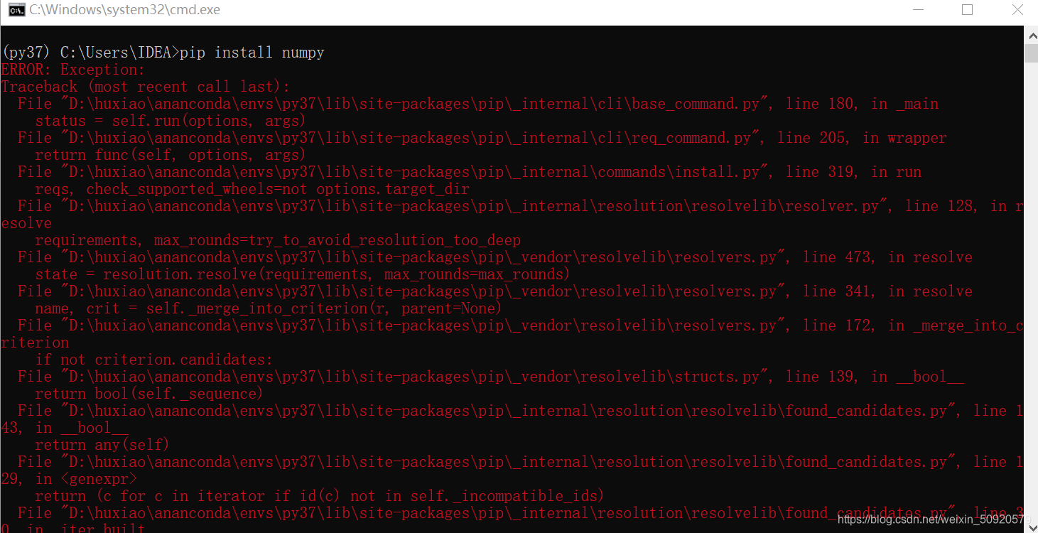 pip安装出错ERROR: Exception:_pip subprocess error: error: exception:-CSDN博客